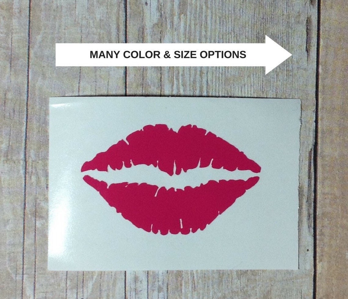 Lipstick Kiss Vinyl Decal Lips Sicker for Hydroflask Kiss | Etsy