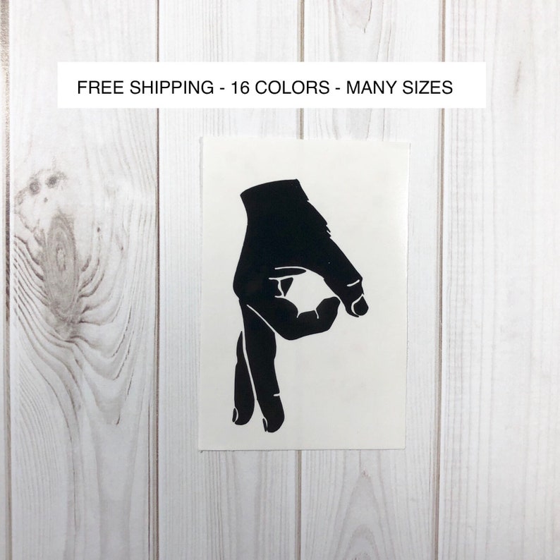 Hand Circle Game Vinyl Decal Sticker Made You Look Gotcha | Etsy