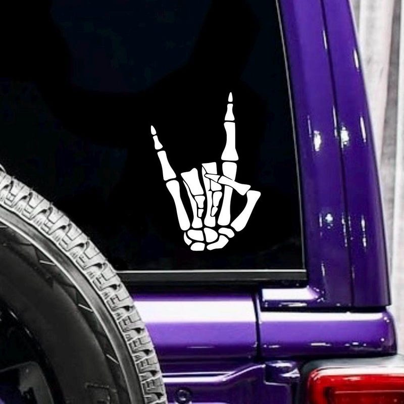 Skeleton Hand Decal - Etsy