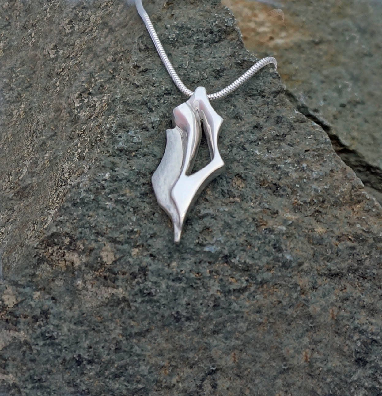 Sculptural Chunky Cut Out Pendant Sterling Silver Unusual - Etsy