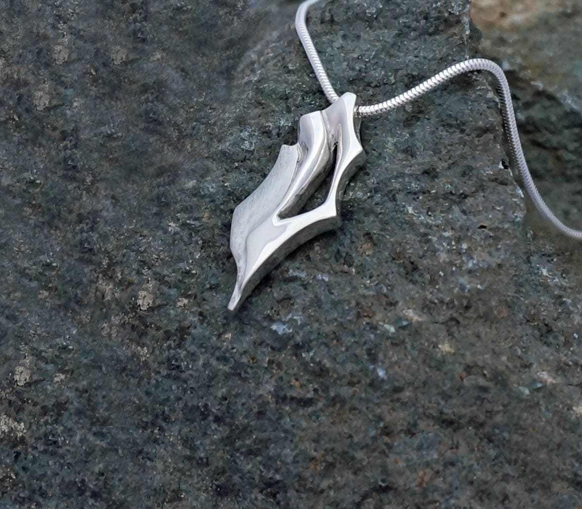 Sculptural Chunky Cut Out Pendant Sterling Silver Unusual - Etsy