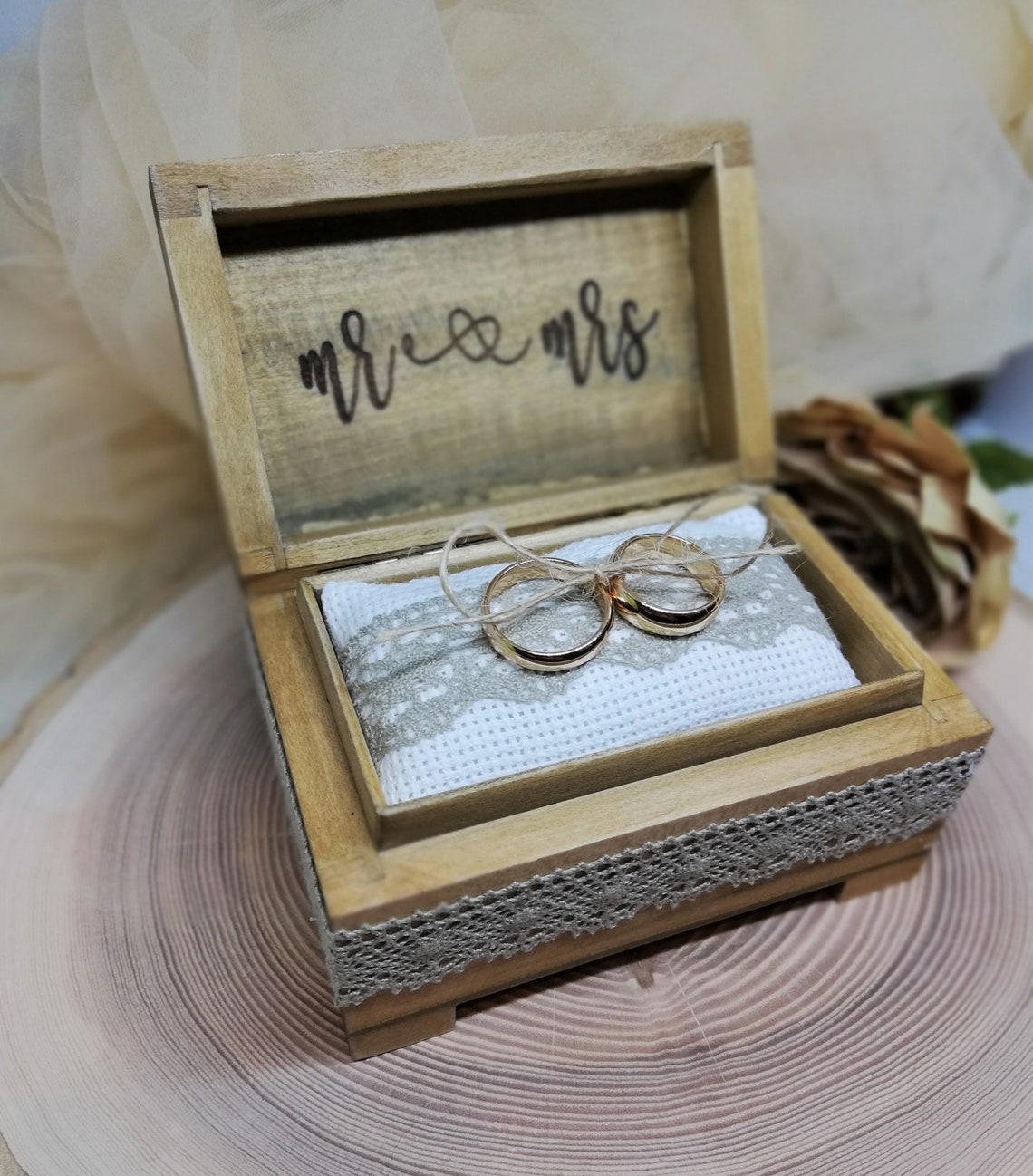 Personalized Wedding Ring Box / Ring Bearer Box / Ring Holder - Etsy