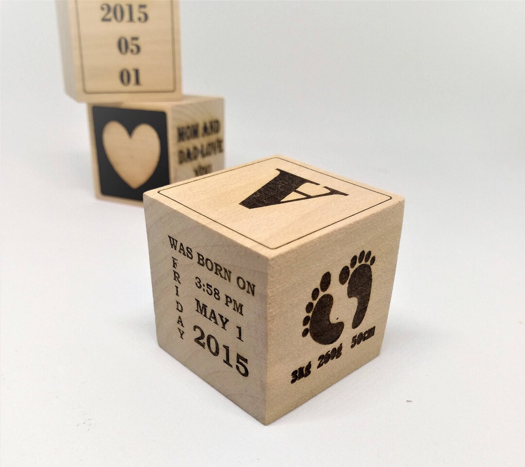 Personalized Baby Cube Newborn Memory Gift - Etsy