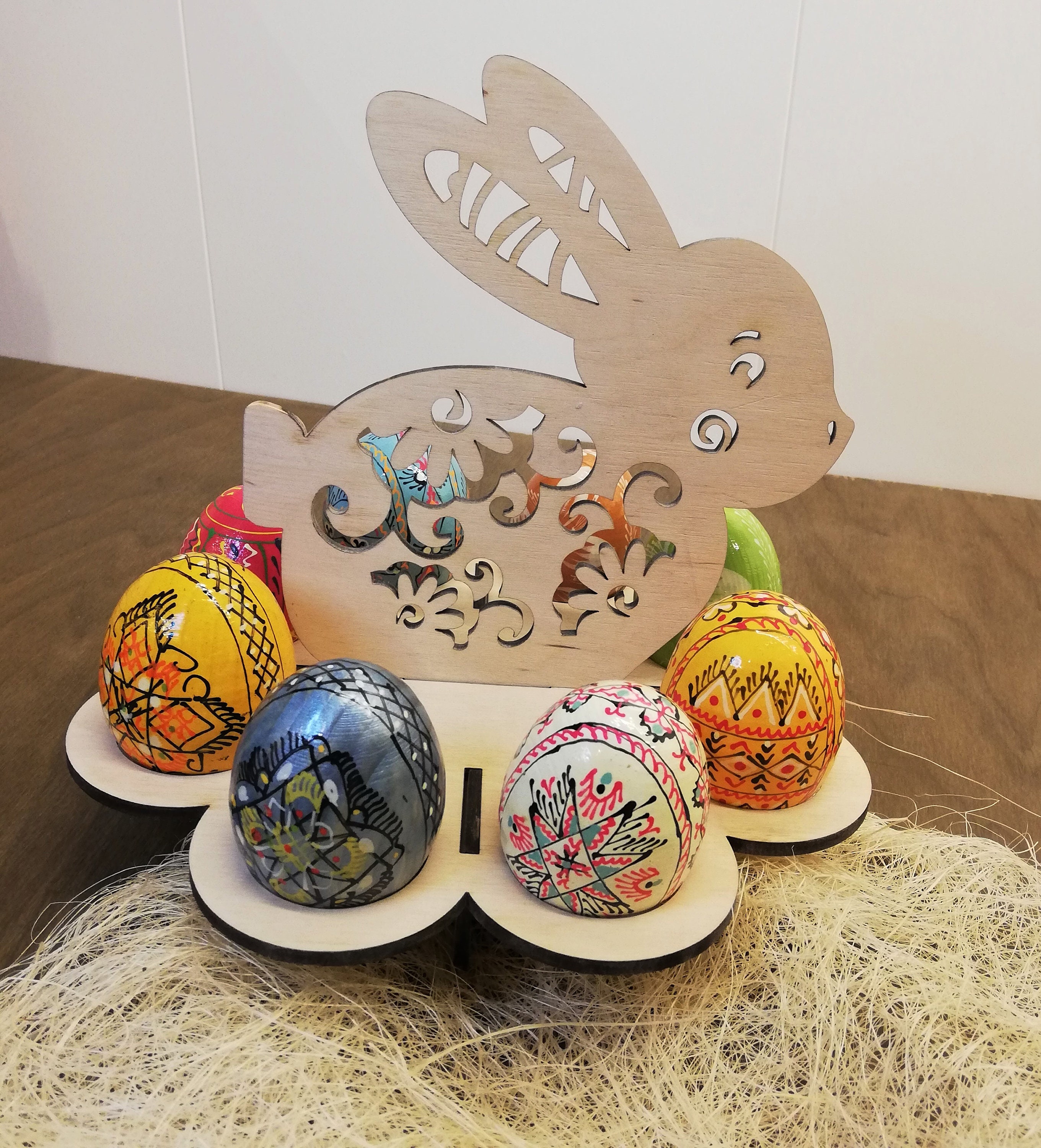 Wooden Easter Egg Holder/ Egg Display / Kinder Egg Holder / | Etsy