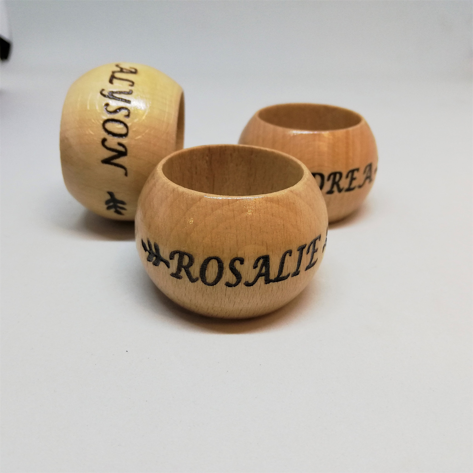 Personalized Wooden Napkin Rings/engraved Rings/wedding Accessories ...
