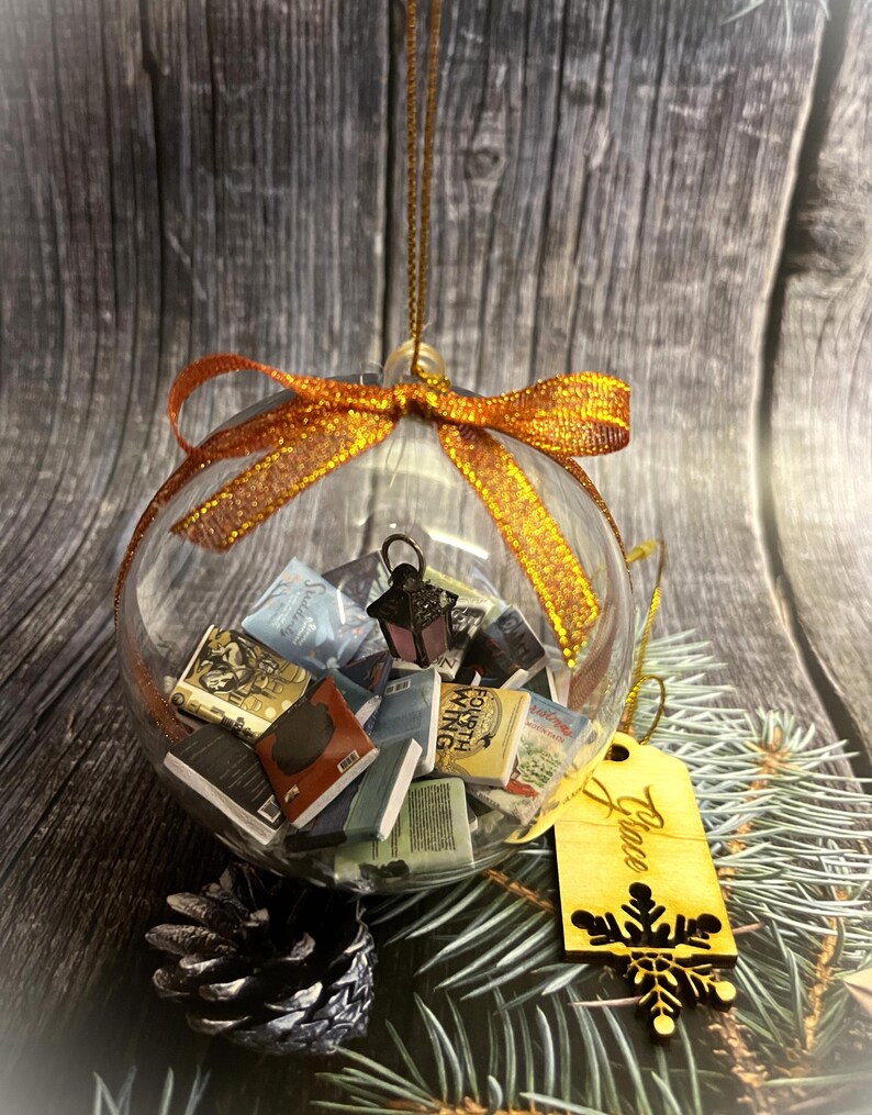 Year of Books Ornament, Miniature Book Ornament, Book Lovers Ornament ...