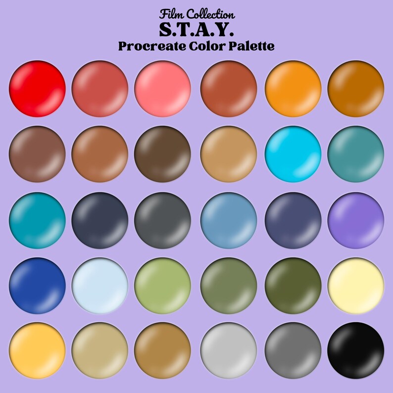 Interstellar Color Palette for Procreate Vibrant Tone Swatch ...