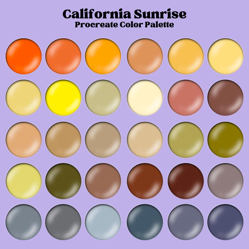 Western Desert Color Palette for Procreate - Etsy