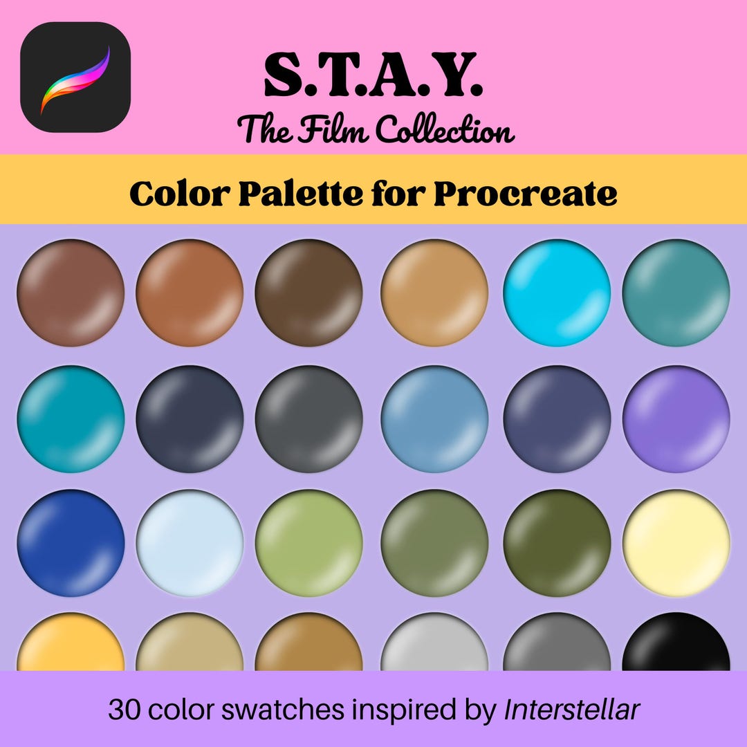 Interstellar Color Palette for Procreate Vibrant Tone Swatch ...