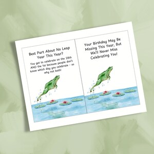 Leap Year Birthday Cards - Digital Download | Printable Funny Birthday ...