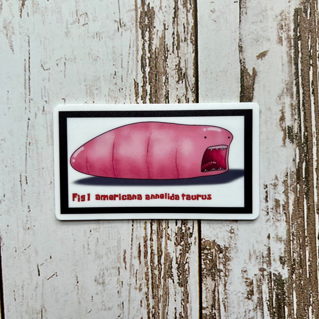 Rectangular Alaskan Bull Worm Sticker - Etsy