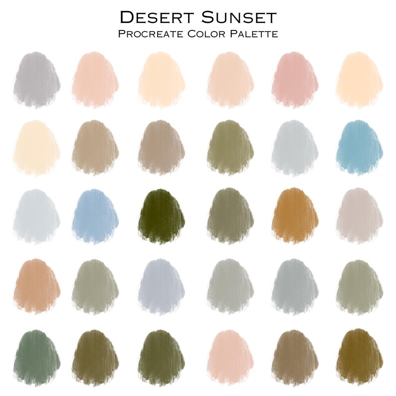 Desert Sunset Color Palette for Procreate - Etsy