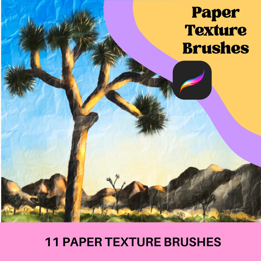 Paper Texture Brush Set for Procreate Overlay Realistic Digital Paper ...