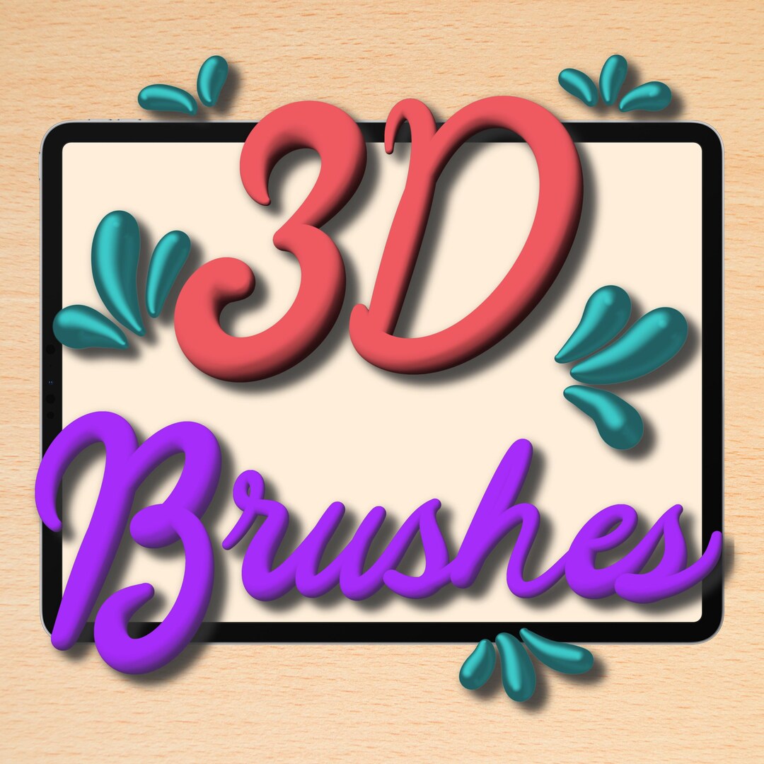3D Brushes for Procreate Lettering Brush Realistic Clay Art Digital ...