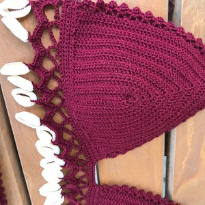 Seashell Bikini Set, Crochet Swimwear, Bikini Set, Crochet Bikini ...