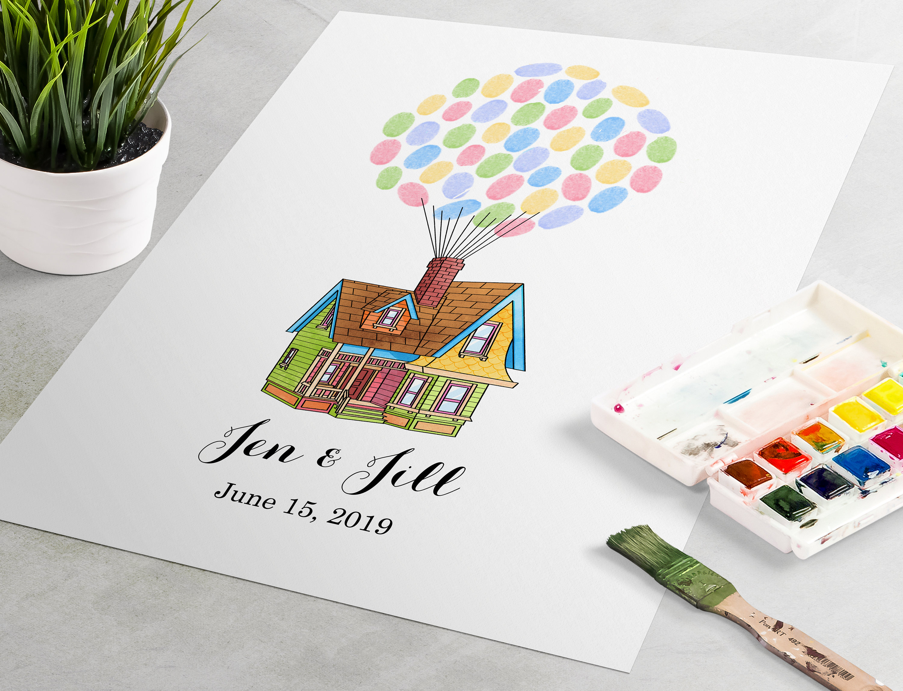 Up House Guest Book up House Wedding up House Guestbook up | Etsy