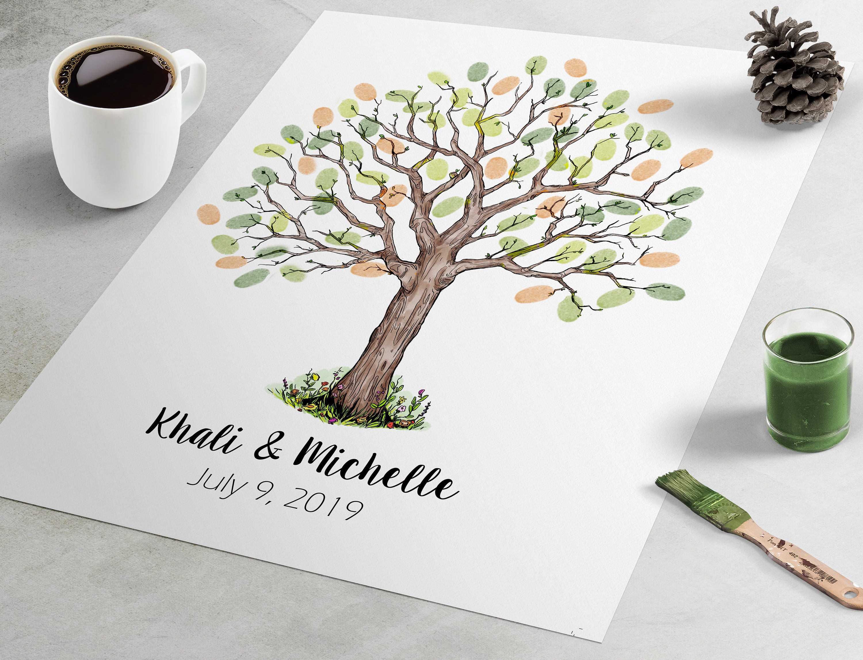Wedding Guest Book Fingerprint Tree Rustic Oak Finger Print - Etsy Wedding Guest Book Fingerprint Tree Rustic Oak Finger Print - Etsy