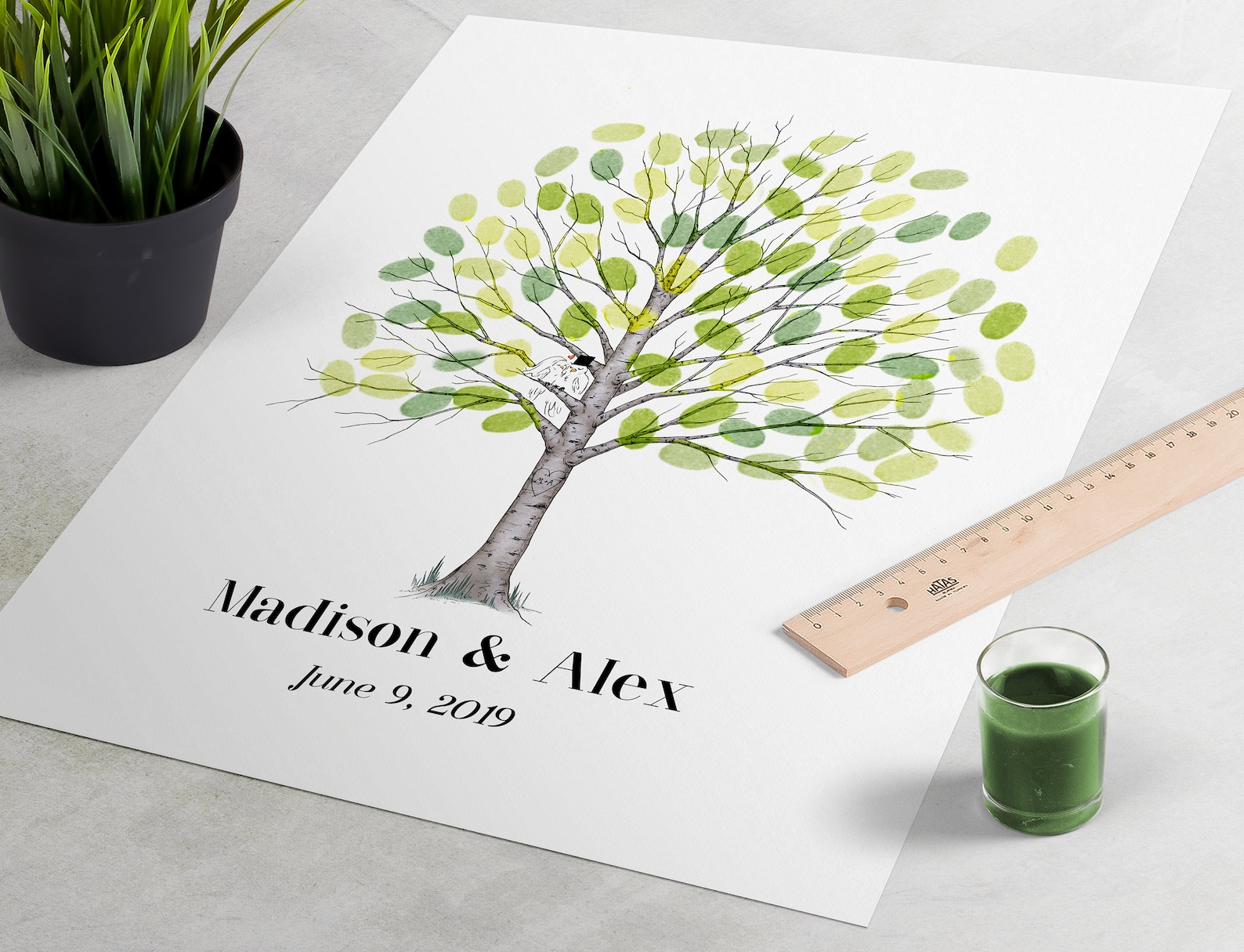 Thumbprint Tree Guest Book Thumbprint Guest Book Wedding - Etsy