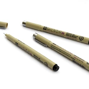 Archival Pens for Thumbprint Guest Books - Black Fine Tip Drawing Pen ...