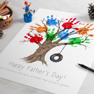Father's Day Art - Personalized Hand Print Artwork. Fun Activity for ...