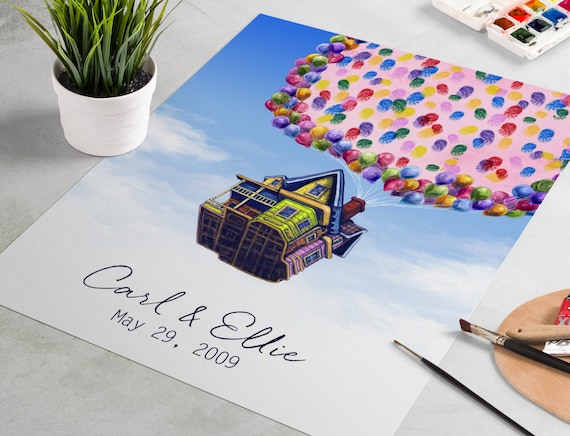 Up House Wedding Guest Book: Pixar up Wedding Sign in Guest | Etsy
