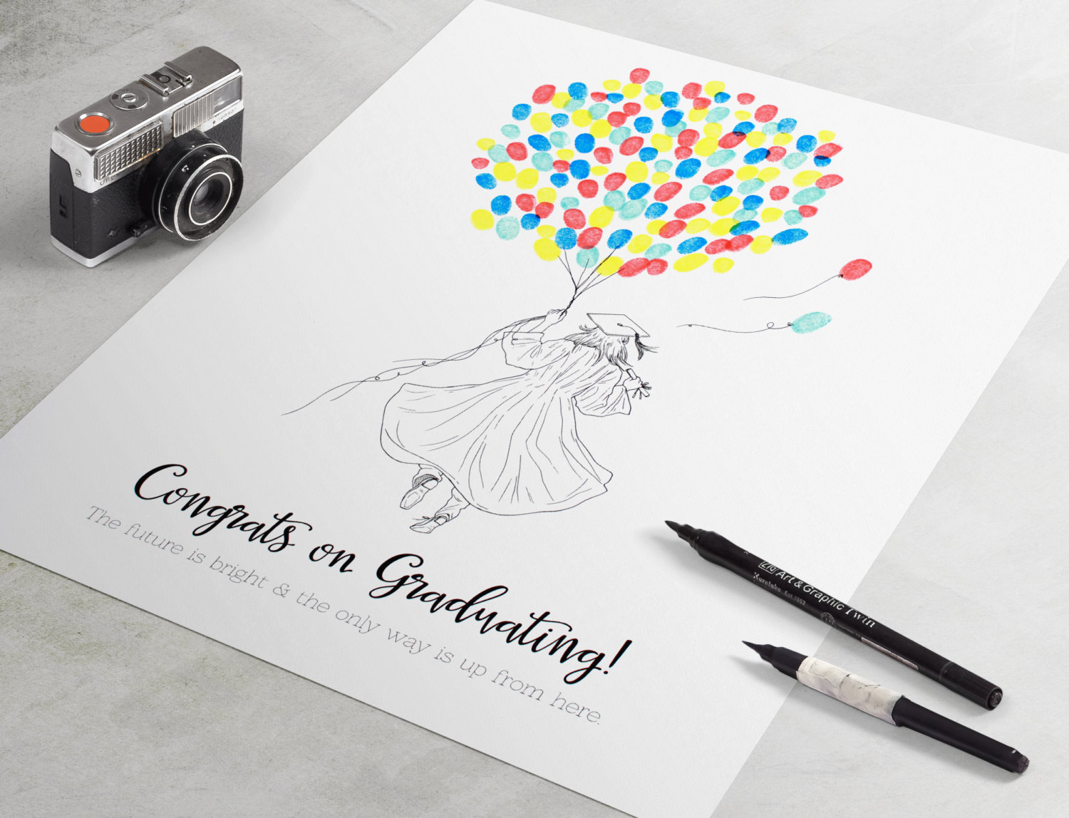 Graduation Guest Book Fingerprint Guest Book for Graduation - Etsy