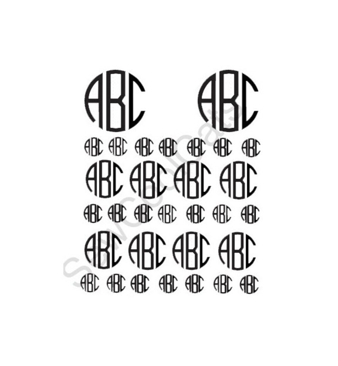 Monogram Decal Sheet - Etsy