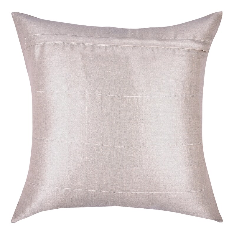 18" Silver Metallic Pillow, Metallic Silver Throw Pillow Cover, Modern ...