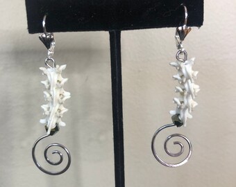 Vertebrae and Pearl Hoop Earrings | Etsy