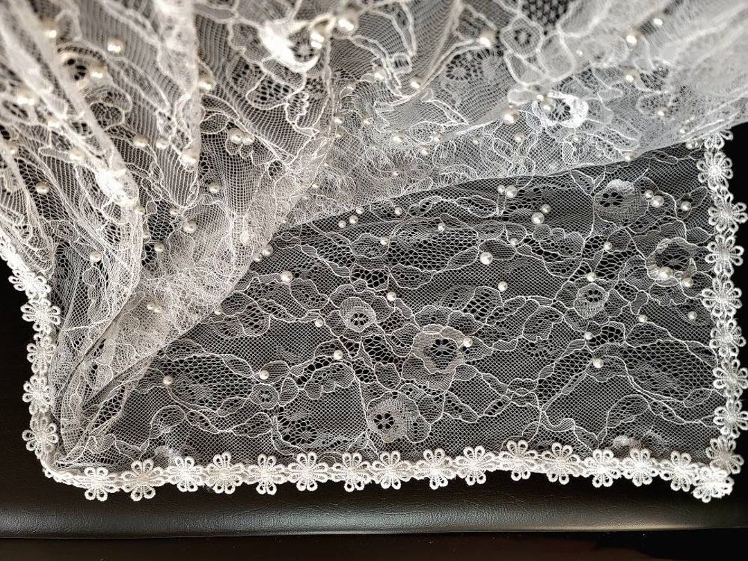 Kaleh Ghand Netting Cloth Sheer Flower Embroidery and Pearls - Etsy