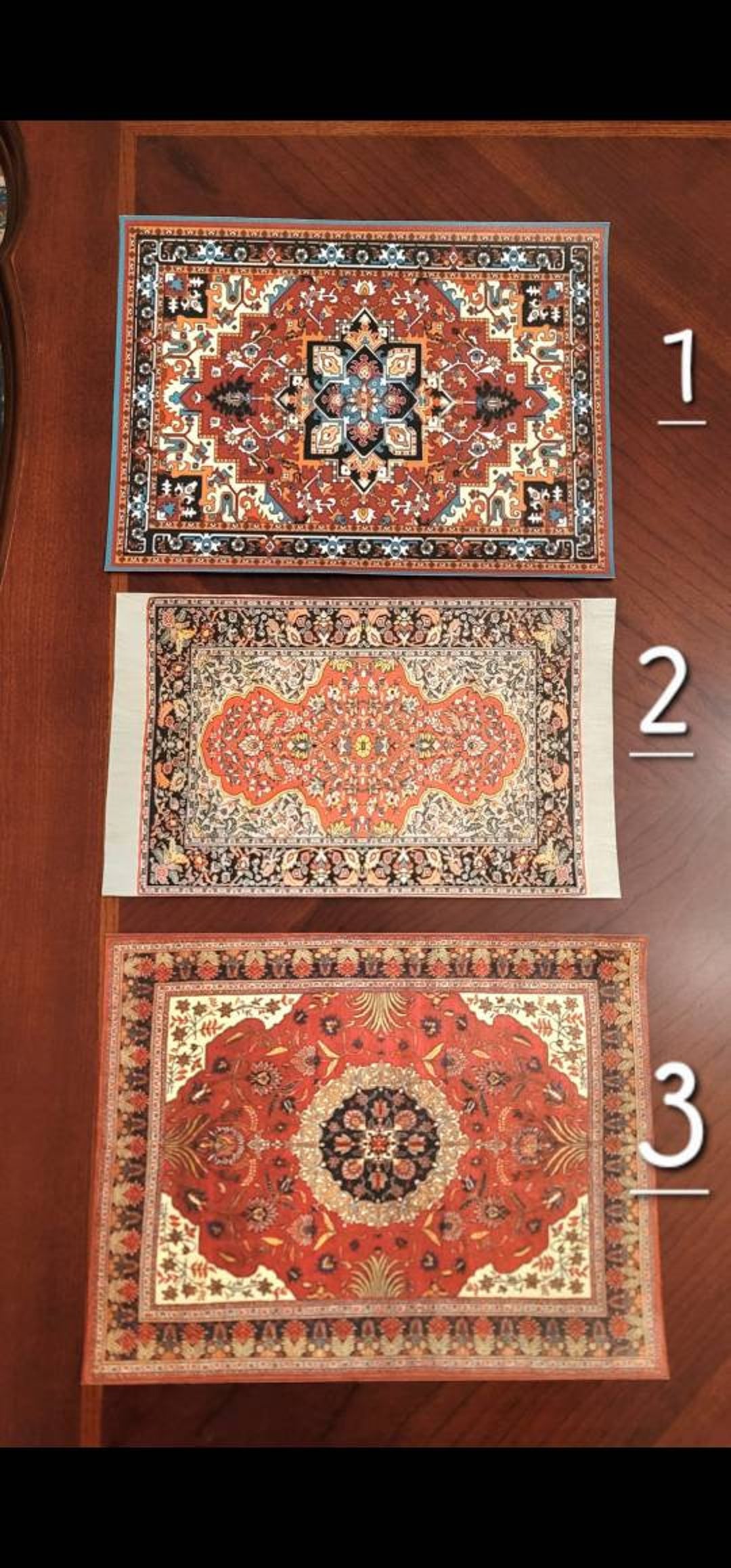 Mini Persian Rug Print on Canvas Nowruz Mini Haftseen - Etsy