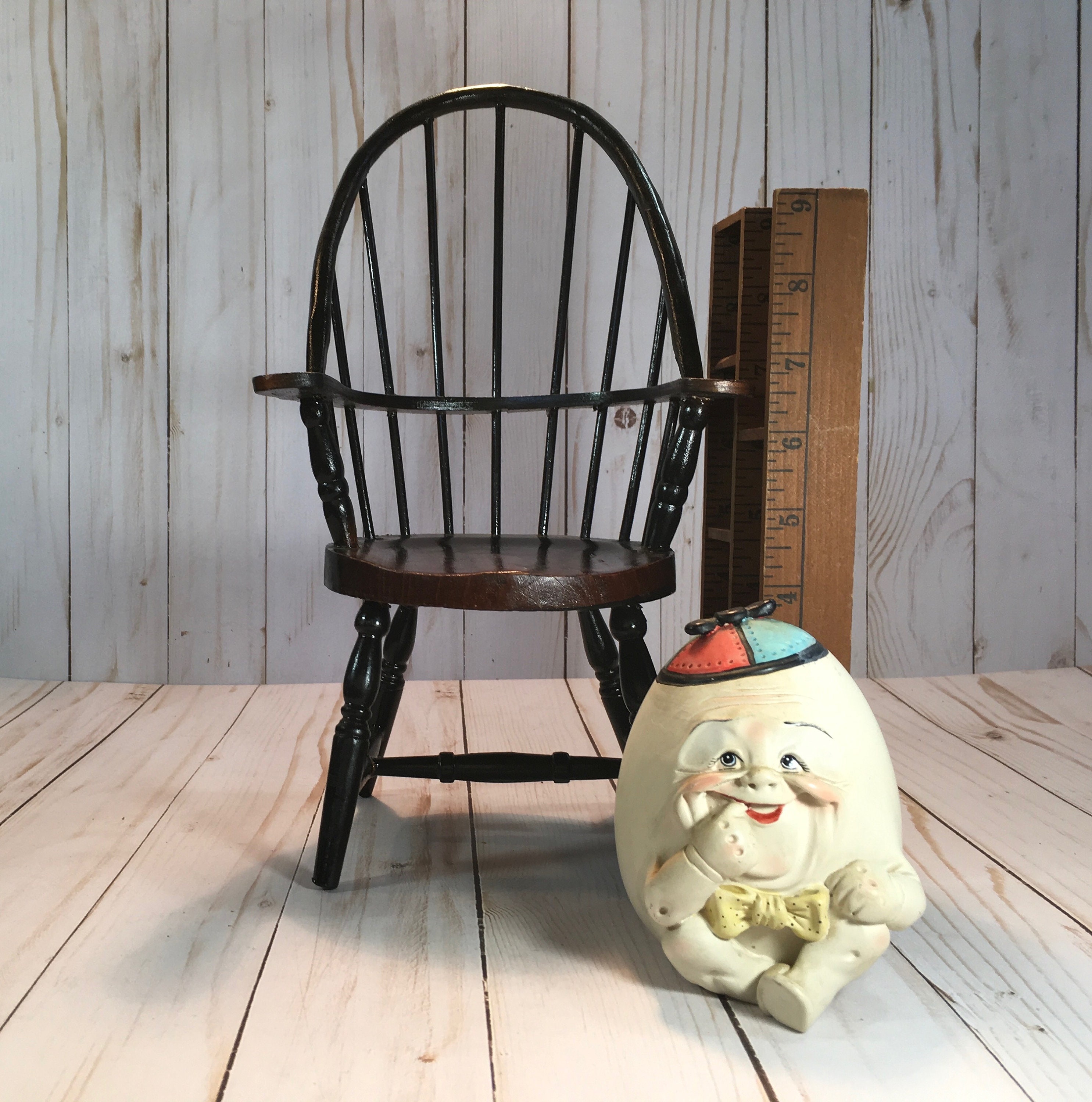 Humpty Dumpty Spindle Back Chair Allyson Nagel - Etsy UK