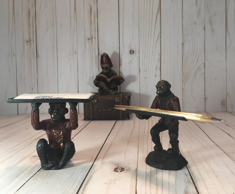 Monkey Desk Set By Bombay Company | Etsy