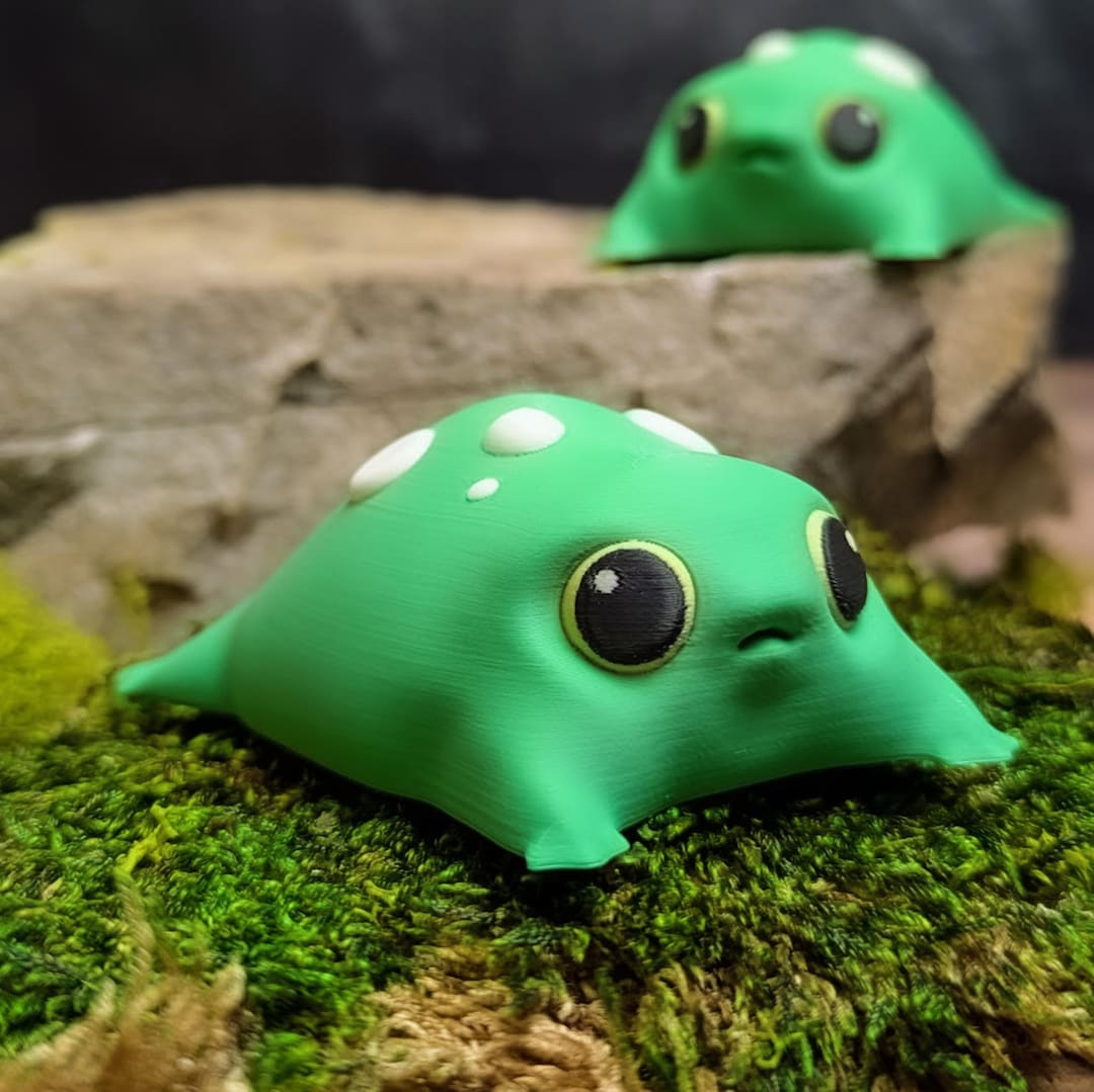 Chubby Frog Desk Buddy – Cute Blob Frog Figurine for Office Decor ...