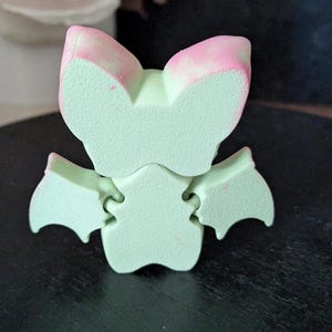 Kawaii Bat Desk Buddy Hand Painted Articulated Bat Figurine Desk Toy ...