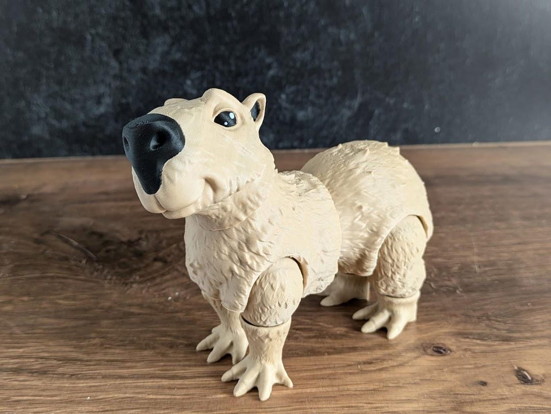 CUSTOMIZABLE Flexi Capybara Desk Buddy Articulated Capybara Figurine ...