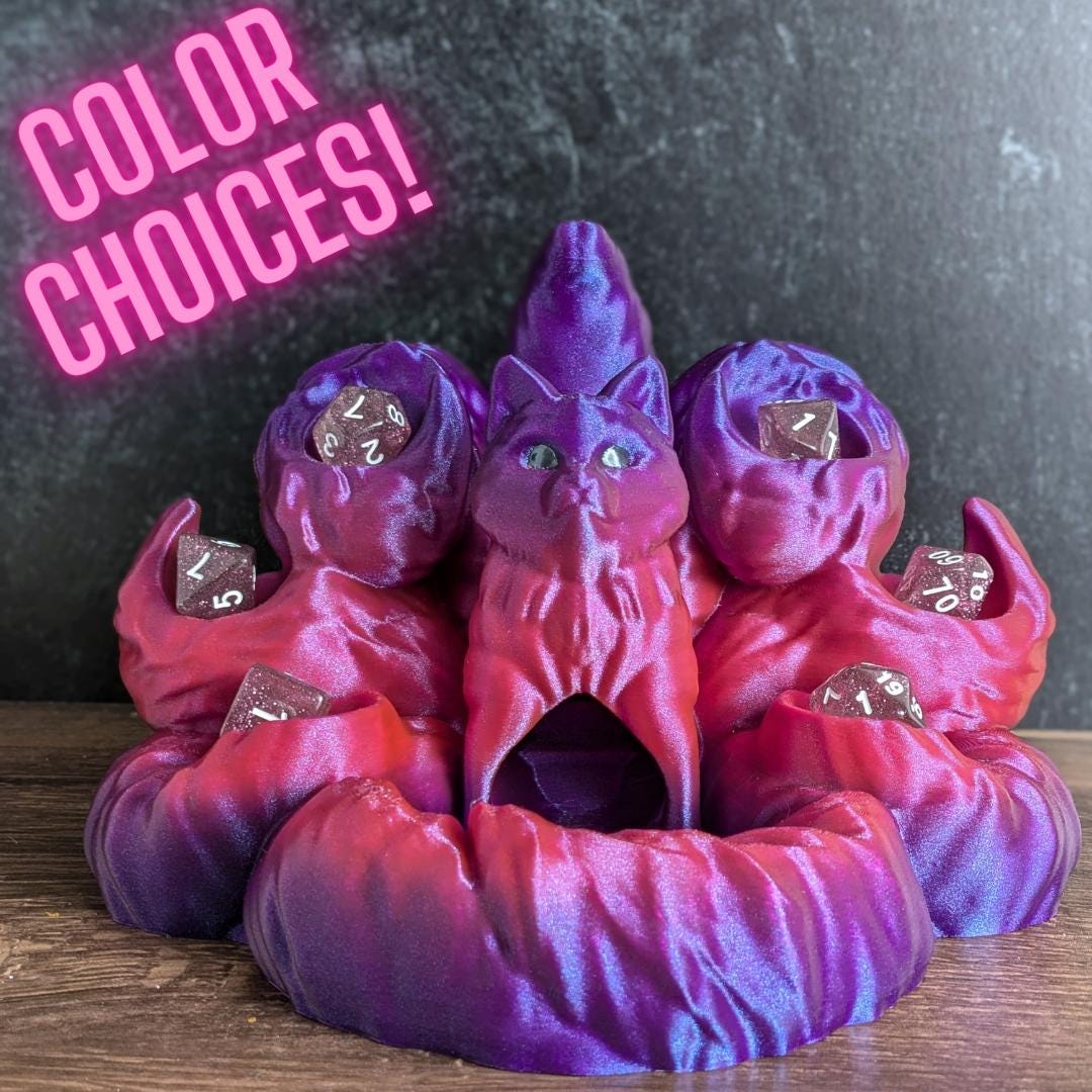 CUSTOMIZABLE Dnd Kitsune Dice Tower Fox Dice Roller Dungeons and ...