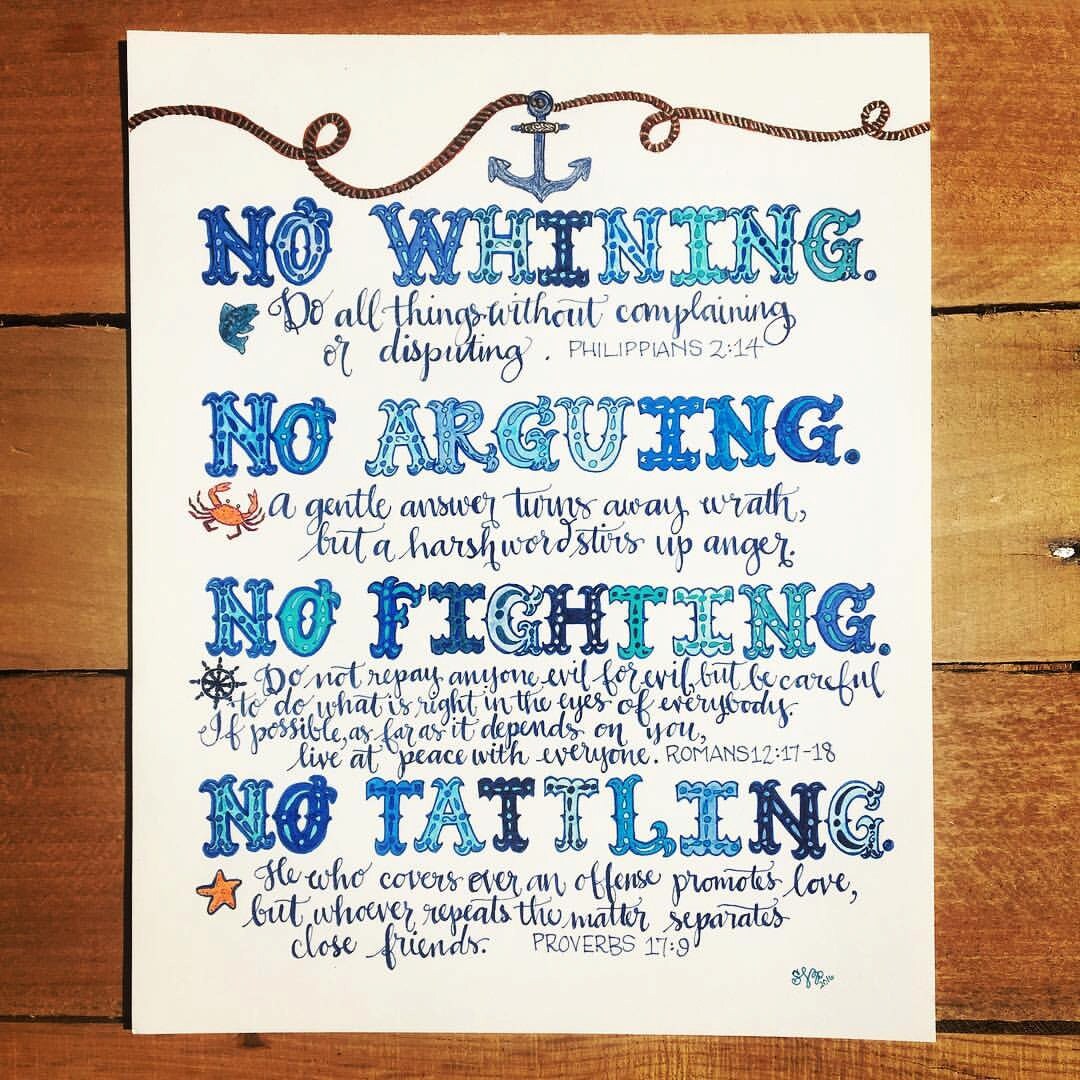 Anchor Theme, 4 Rules to Follow, Parenting, Bible Verse Printable, Hand ...