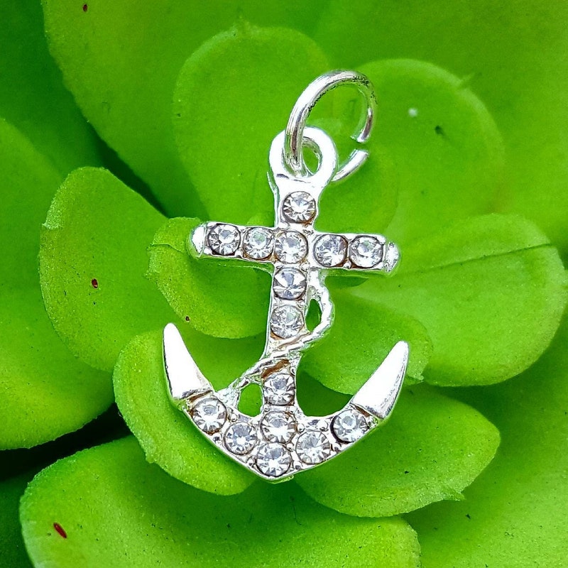 Silver Anchor Charms - Etsy