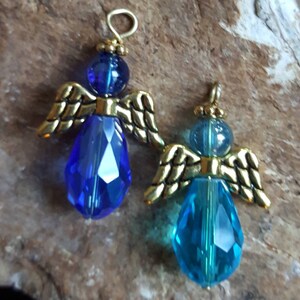 Gold Angel Charms, Colorful Beaded Angels, Crystal Angel Pendants for ...