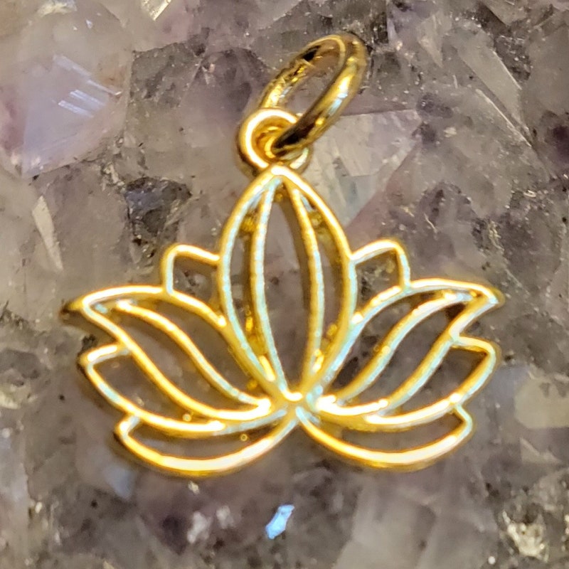 Lotus Flower Pendant - Etsy