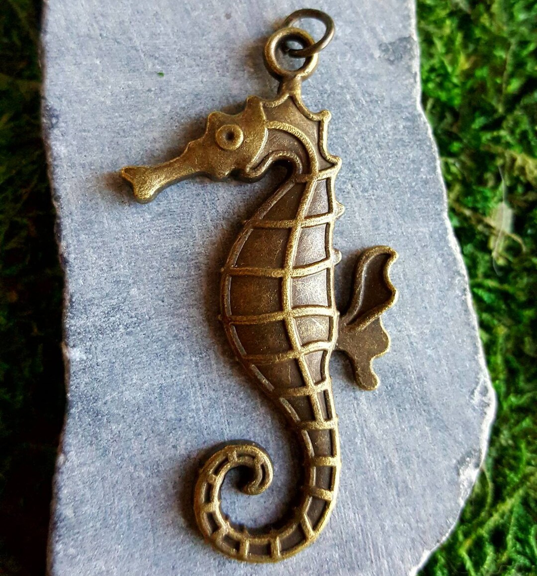 Seahorse Pendants, Seahorse Jewelry, Antique Brass Seahorse, Bronze ...