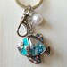 Tropical Fish Keychain 3D Crystal Blue Fish Keychain, Sparkly Crystal ...