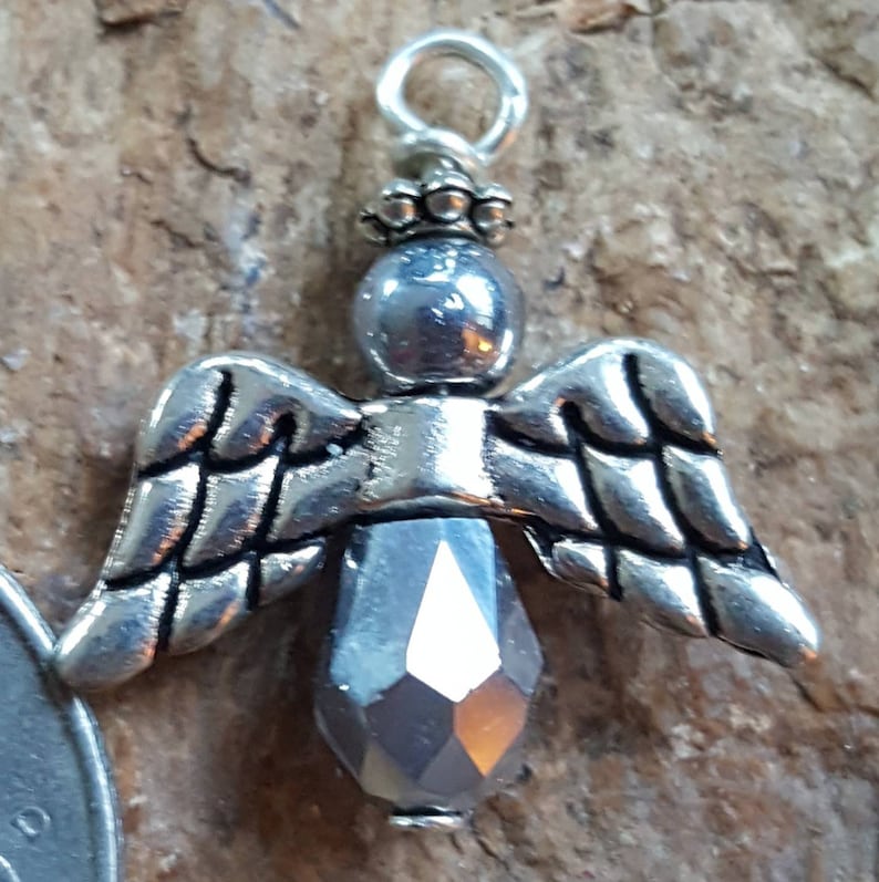 Gold Silver Angel Charm Colorful Beaded Angels Crystal Angel - Etsy
