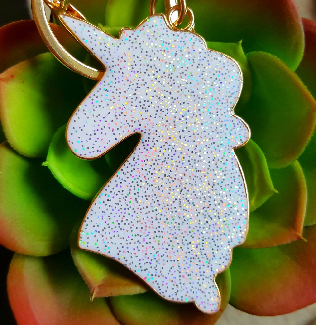 Glittery Unicorn Keychain Keyrings Cute Unicorn Gift Sparkly - Etsy