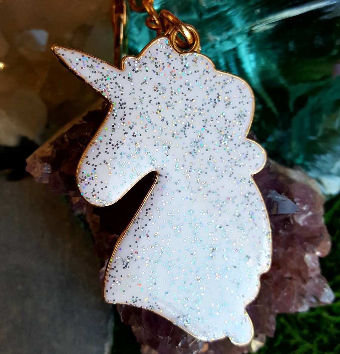 Glittery Unicorn Keychain Keyrings Cute Unicorn Gift Sparkly - Etsy