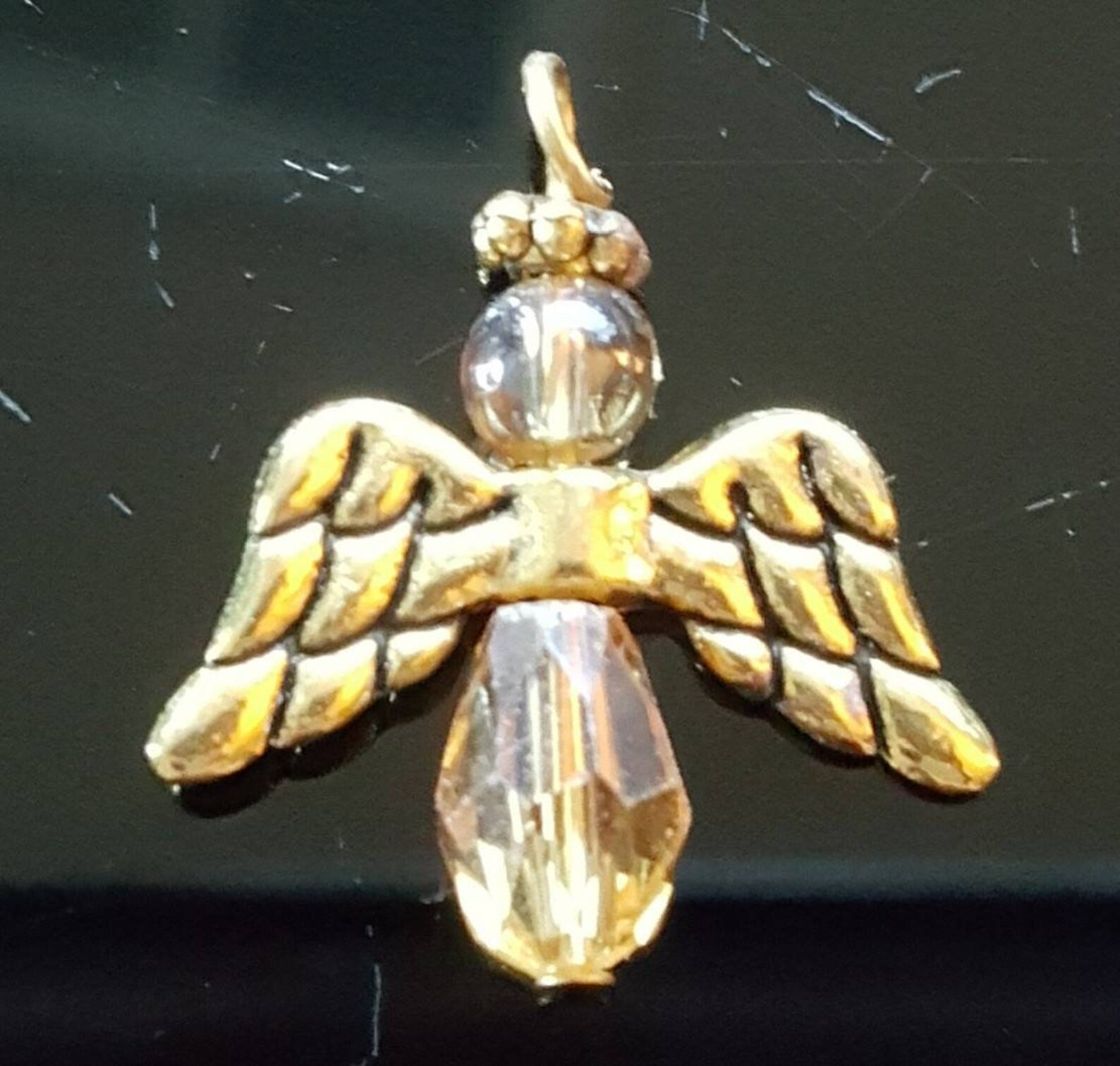 Gold Silver Angel Charm Colorful Beaded Angels Crystal Angel - Etsy