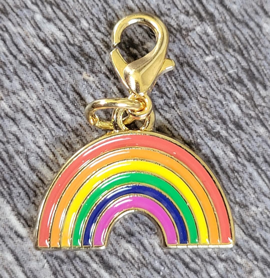 Rainbow Charm, Clip on Rainbow Charm for Bracelet Necklace, Charms W ...