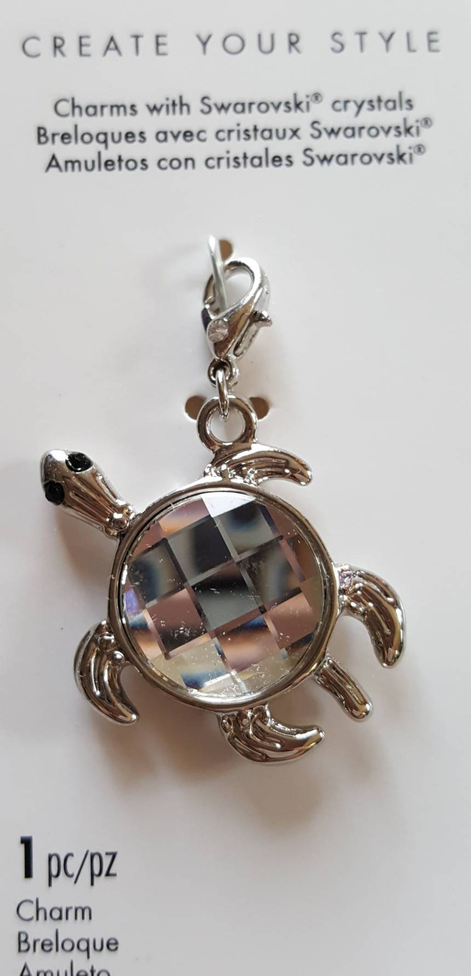 Swarovski Crystal Turtle Charm Crystal Sea Turtle Charm Clip - Etsy