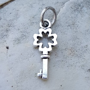 Tiny Silver Key Charm, TINY Silver Key Pendant, Dainty Key Charm, Cute ...